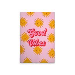 A.S. Création Leinwandbild A.S. CRÉATION "Good Vibes - Wandbild Rosa Pink Rot Keilrahmen Kunst", braun, T:2cm, Canvas, Bilder, Canvas Retrobild Leinwand Bunt Wandkunst Schlafzimmer 'Good Vibes'