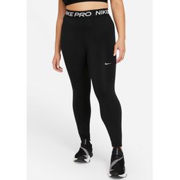 Sporthose Nike "Große Größen", Damen, Gr. 44/46, Normalgrößen, schwarz, Obermaterial: 83% Polyester, 17% Elasthan, unifarben, sportlich, sehr figurbetont lang, Hosen, mit elastischem Bund für perfekten Sitz