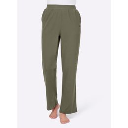 Dehnbund-Hose feel good, Damen, Gr. 52/54, Normalgrößen, grün (khaki), 95% Baumwolle, 5% Elasthan, unifarben, Hosen