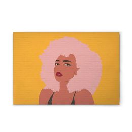 A.S. Création Leinwandbild A.S. CRÉATION "Whitney 2 - Wandbild Gelb Rosa Braun Keilrahmen Kunst", braun, T:2cm, Canvas, Bilder, Canvas Retro Leinwand Whitney Wandkunst Schlafzimmer Personen Retro