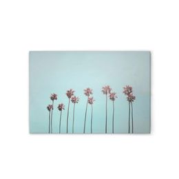 A.S. Création Leinwandbild A.S. CRÉATION "Tropical Trees - Wandbild Blau Rosa Grau Keilrahmen Kunst", braun, T:2cm, Canvas, Bilder, Canvas Palmen Leinwand Zart Wandkunst Schlafzimmer Blau Rosa Natur