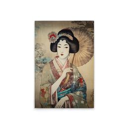 A.S. Création Leinwandbild A.S. CRÉATION "Geisha Vintage - Wandbild Bunt Beige Keilrahmen Wandkunst", braun, T:2cm, Canvas, Bilder, Canvas Geisha Leinwand Asia Wandkunst Schlafzimmer Vintage Kunst Deko