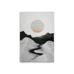 A.S. Création Leinwandbild A.S. CRÉATION "Grey Sun - Wandbild Schwarz Grau Weiß Keilrahmen Kunst", braun, T:2cm, Canvas, Bilder, Canvas Moderne Leinwand Landschaften Wandkunst Schlafzimmer Schwarz