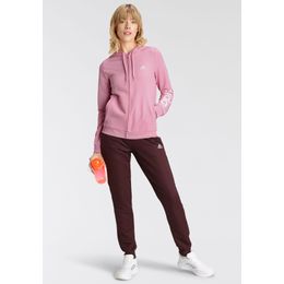 Trainingsanzug adidas Sportswear "ESSENTIALS LOGO FRENCH TERRY", Damen, Gr. S, pink (true pink, shadow maroon), Obermaterial: 100% Polyester, sportlich, Sportanzüge