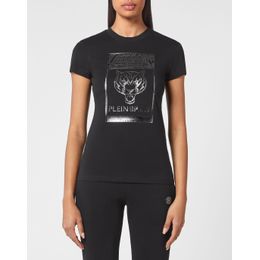 T-Shirt Plein Sport "T-Shirt Tiger", Damen, Gr. XS, 02, schwarz, STOFF NR. 1: 100% BAUMWOLLE, Shirts