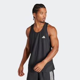 Lauftop adidas Performance "OTR B TANK", Herren, Gr. L, schwarz, Obermaterial: 86% Polyester, 14% Elasthan, clean, sportlich, Rundhals, Tops