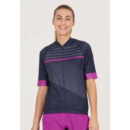 Radtrikot Endurance "Donna", Damen, Gr. 38, blau (dunkelblau), 90% Polyester, 10% Elasthan, mehrfarbig, sportlich, Langarm, Trikots, mit Quick-Dry Technologie