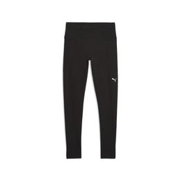 Trainingstights Puma "SHAPELUXE Hochgeschnittene Leggings Damen", Damen, Gr. L, Normalgrößen, schwarz-weiß (schwarz, weiß), Obermaterial: 82% Polyester, 18% Elasthan, eng, Hosen