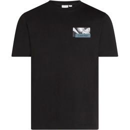 Rundhalsshirt "BT_BACK LOGO GRAPHIC T-SHIRT", Herren, Gr. 4XL, schwarz (ck schwarz), Single Jersey, Obermaterial: 100% Baumwolle, CALVIN KLEIN BIG & TALL, unifarben, casual, regular fit, Rundhals, Kurzarm normaler Saum, Shirts, in Großen Größen mit Logoprint