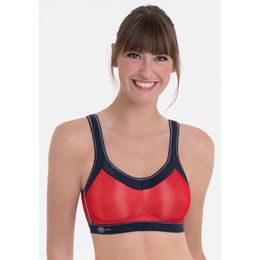 Sport-BH Anita active "Sport-BH Momentum", Damen, Gr. 100, Cup D, bunt (rot, blau iris), Microtouch, Frottee, Obermaterial: 70% Polyester, 15% Elasthan, 15% Polyamid, sportlich, regular fit, BHs, Cup C-G, nahtlose Cups, maximum support