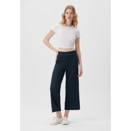 Stoffhose Mavi "WIDE LEG KNIT PANT", Damen, Gr. L, US, grün (jadeite), 70% Viscose, 25% Polyester, 5% Elasthan, casual, weit 3/4-Länge, Hosen, Culotte