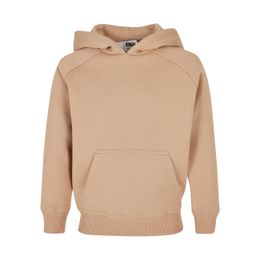 Hoodie Urban Classics "Urban Classics Herren Boys Blank Hoody", Jungen, Gr. 110/116, beige (unionbeige), 65% Baumwolle, 35% Polyester, unifarben, Langarm, Sweatshirts