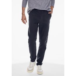 Chinohose Street One MEN, Herren, Gr. 31, Länge 30, blau (night blau), Web, 98% Baumwolle, 2% Elasthan, unifarben, casual, normal normal, Hosen, aus Baumwolle mit Stretchanteil