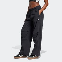 Sporthose adidas originals "ESS S PARA PANT", Damen, Gr. XL, N-Gr, schwarz, Obermaterial: 94% Polyamid, 6% Elasthan, sportlich, Hosen