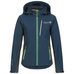 Softshelljacke DEPROC Active "NUNAVUT WOMEN", Damen, Gr. 50 (XL), blau (navy), 96% Polyester; 4% Elastan, sportlich, Langarm mit verstellbarem Klettverschluss, Jacken, auch in Großen Größen erhältlich