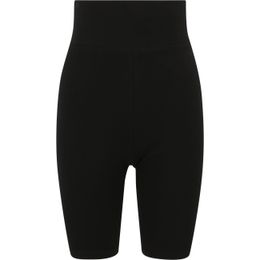 Stoffhose Urban Classics "Urban Classics Damen Ladies High Waist Cycle Shorts 2-Pack", Damen, Gr. XXL, US-Größen, schwarz-weiß (schwarz, weiß), 95% Baumwolle, 5% Elasthan, slim fit, Hosen