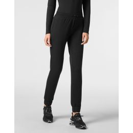 Jogginghose Plein Sport "Jogginghose Sweatpants", Damen, Gr. L, US-Größen, 02, schwarz, FABRIC 1: 48% POLYESTER 24% COTTON 23% MODAL 5% ELASTANE, Hosen