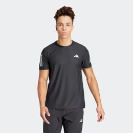 Laufshirt adidas Performance "OTR B TEE", Herren, Gr. L, schwarz, Obermaterial: 86% Polyester, 14% Elasthan, clean, sportlich, Rundhals, Shirts