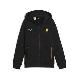 Kapuzenpullover Puma "Scuderia Ferrari Race Hoodie Jugendliche", Kinder, Gr. 128, schwarz, Obermaterial: 78% Baumwolle, 22% Polyester; Kapuzenfutter: 100% Baumwolle; Rippe: 3% Elasthan, 97% Baumwolle; Seitentascheu00a0u2013 Oben: 100% Baumwolle; Seitentascheu00a0u2013 Unten: 22% Polyester, 78% Baumwolle, regular fit, Rundhals, Pullover