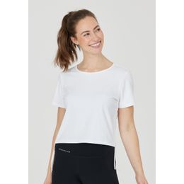 Funktionsshirt Endurance "Irislie", Damen, Gr. 36, weiß, 90% Polyester, 10% Elasthan, unifarben, sportlich, normal, Rundhals, Shirts, im sportlichen Cropped-Look