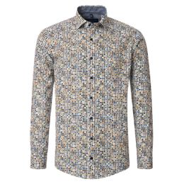 Langarmhemd Casamoda "Casamoda Freizeithemd Print", Herren, Gr. XL, Normalgrößen, grün, 100% Baumwolle, bedruckt, comfort fit, Hemden