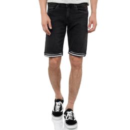 Shorts Rusty Neal "Benson", Herren, Gr. L, EURO-Größen, grau (anthrazit), 98% Baumwolle, 2% Elasthan, unifarben, casual, Hosen, mit lässigem Umschlagdetail