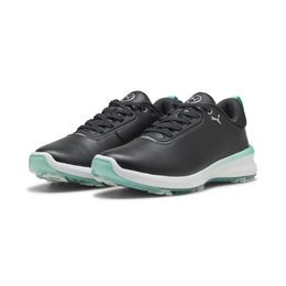 Golfschuh Puma "IGNITE Blaze 2 Golfschuhe Damen", Damen, Gr. 38, gr&uuml;n (schwarz aquatic gr&uuml;n), Obermaterial: Synthetik, Textil, Kuhleder; Futter: Textil; Innensohle: Textil; Laufsohle: Synthetik, Schuhe