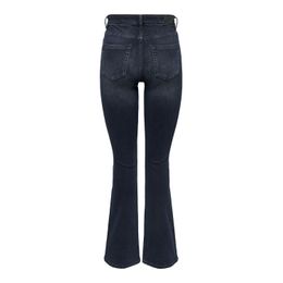 Bootcut-Jeans Only "ONLBLUSH MID FLARED DNM REA409 NOOS", Damen, Gr. M (38), Länge 30, blau (blau schwarz denim), Denim/Jeans, Obermaterial: 92% Baumwolle, 6% Elastomultiester, 2% Elasthan, Abriebeffekte, modisch, Jeans