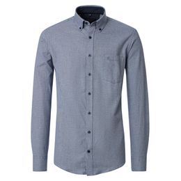 Flanellhemd Casamoda "Casamoda Flanellhemd uni", Herren, Gr. XXL, Normalgrößen, blau, 100% Baumwolle, unifarben, lässig geschnitten, Hemden