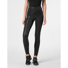 Leggings Plein Sport "Leggings Scratch", Damen, Gr. L, US-Größen, 02, schwarz, FABRIC 1: 73% POLYAMIDE 27% ELASTANE, Hosen