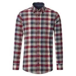 Flanellhemd Casamoda "Casamoda Flanellhemd kariert", Herren, Gr. 4XL, Normalgrößen, rot, 100% Baumwolle, kariert, lässig geschnitten, Hemden