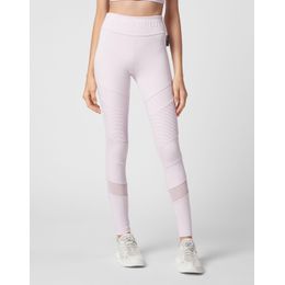 Leggings Plein Sport "Leggings Leggings", Damen, Gr. L, US-Größen, 30, lila, STOFF 1: 90% POLYESTER 10% ELASTAN / STOFF 2: 95% POLYESTER 5% ELASTAN, Hosen