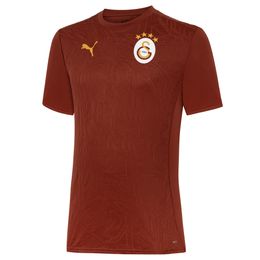 Trainingstop Puma "GSK TRAINING JERSEY", Herren, Gr. L, rot rhythm, intense orange, Web, Obermaterial: 100% Polyester, unifarben, sportlich, slim fit normal, Rundhals, Kurzarm, Tops, Galatasaray Istanbul Trainingsshirt 2024/2025