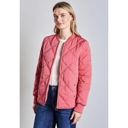 Blouson Street One, Damen, Gr. 34, light coral pink, Stoff, Obermaterial: 55% Polyester, 45% Polyamid; Futter: 100% Polyester, unifarben, casual, gerade normal, hoch geschlossener Ausschnitt, Langarm Bündchen, Jacken, mit Stehkragen