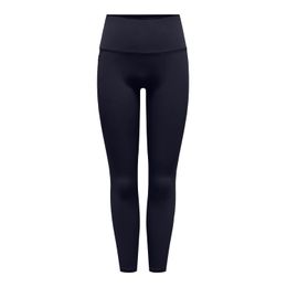 Funktionstights Only Play "ONPJAM-3-SANA XHW TIGHTS NOOS", Damen, Gr. L (40), N-Gr, blau (night sky), Jersey, Obermaterial: 80% Nylon, 20% Elasthan, unifarben, casual, Hosen, mit reflektierenden Details