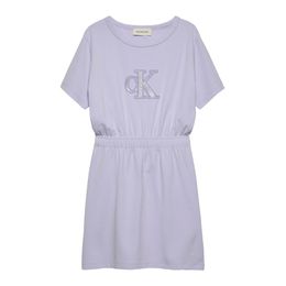 Calvin Klein Jeans Kleid M&auml;dchen Gr&ouml;&szlig;e 140 lila / silber