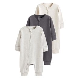 next Schlafanzug M&auml;dchen Gr&ouml;&szlig;e 80 beige / grau / dunkelgrau