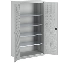 Mauser Großraumschrank, 4 Fachböden, lichtgrau RAL 7035
