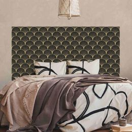 Kopfteil Bett Art Deco auf Schwarz II