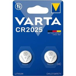 Varta Knopfzelle CR 2025 3 V 2 St. 157 mAh Lithium LITHIUM Coin CR2025 Bli 2