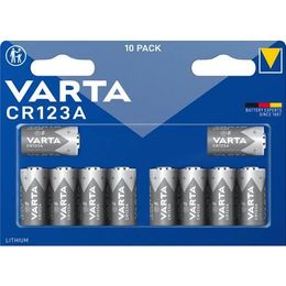 Varta LITHIUM Cylindr. CR123A Bli10 Fotobatterie CR-123A Lithium 1430 mAh 3 V 10 St.