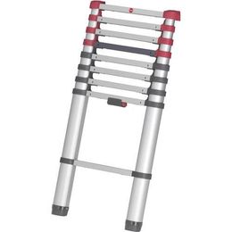 Hailo T80 FLEXLINE 7113-091 Aluminium Teleskopleiter Arbeitshöhe (max.): 3.4 m Silber, Schwarz, Rot DIN EN 131 8.1 kg