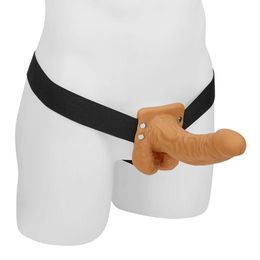 Fetish Fantasy Hollow Strap-On with Balls, 21 cm