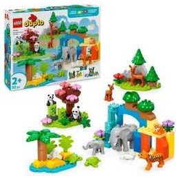 Konstruktionsspielsteine Lego "Wildtier-Familien 3-in-1-Set (10446), Lego DUPLO Town", bunt, Spielbausteine, Kinder, Made in Europe