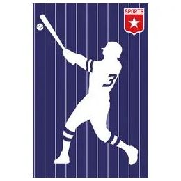 A.S. Création Leinwandbild A.S. CRÉATION "Baseball - Wandbild Blau Weiß Rot Keilrahmen Kunst modern", braun, T:2cm, Canvas, Bilder, Canvas Retro Leinwand Baseballspieler Wandkunst Schlafzimmer Retro