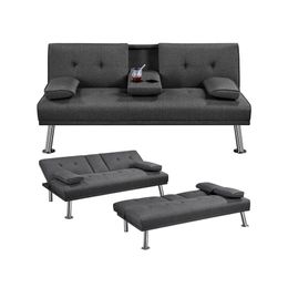 Yaheetech Schlafsofa für max. 3 Personen Gästebett Couch Sofa mit Schlaffunktion Tagesbett Bettsofa Schlafcouch Sofabett Polstersofa bis 350 kg