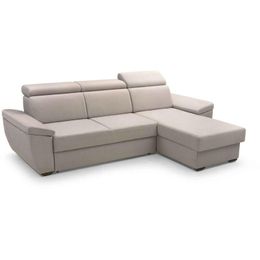 Ecksofa nespir in L-Form Schlaffunktion Bettkasten PG08 Beige - Furnix