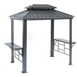 Pavillon Messina bbq 6x8 anthrazit 179 x 292 x 262 cm (l x b x h) Aluminium - Sojag