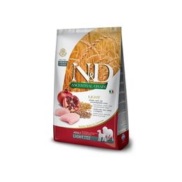 FARMINA N&D ANCESTRAL GRAIN DOG LIGHT - HUHN, DINKEL, HAFER UND GRANATAPFEL ADULT MEDIUM & MAXI 12 kg