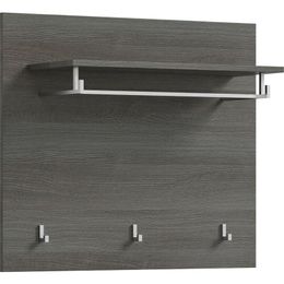 ebuy24 Salsa Wandgarderobe 3 Haken weiß Hochglanz.